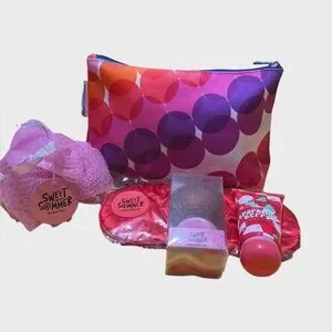 Clinique | Bags | Kapitza X Clinique Pink Orange Circle Cosmetic Bag W ...